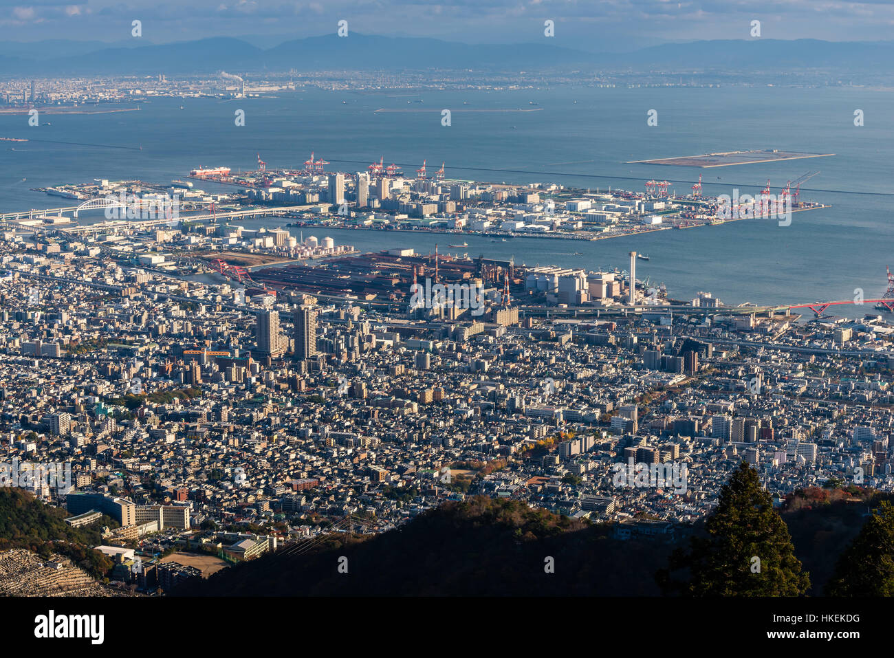 Aerial view of Kobe City,Japan Stock Photo - Alamy
