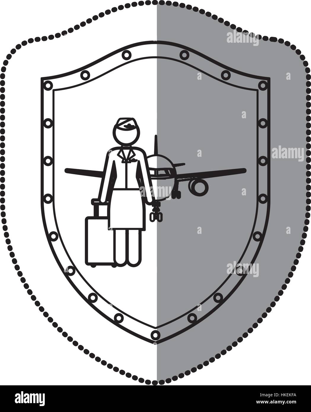 Flight assistant pictogram icon vector illustration graphic design ...