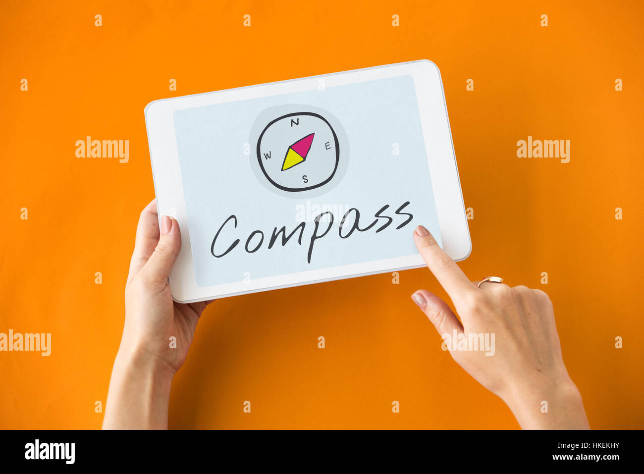 Destination Navigation Compass Graphic Concept Stock Photo - Alamy