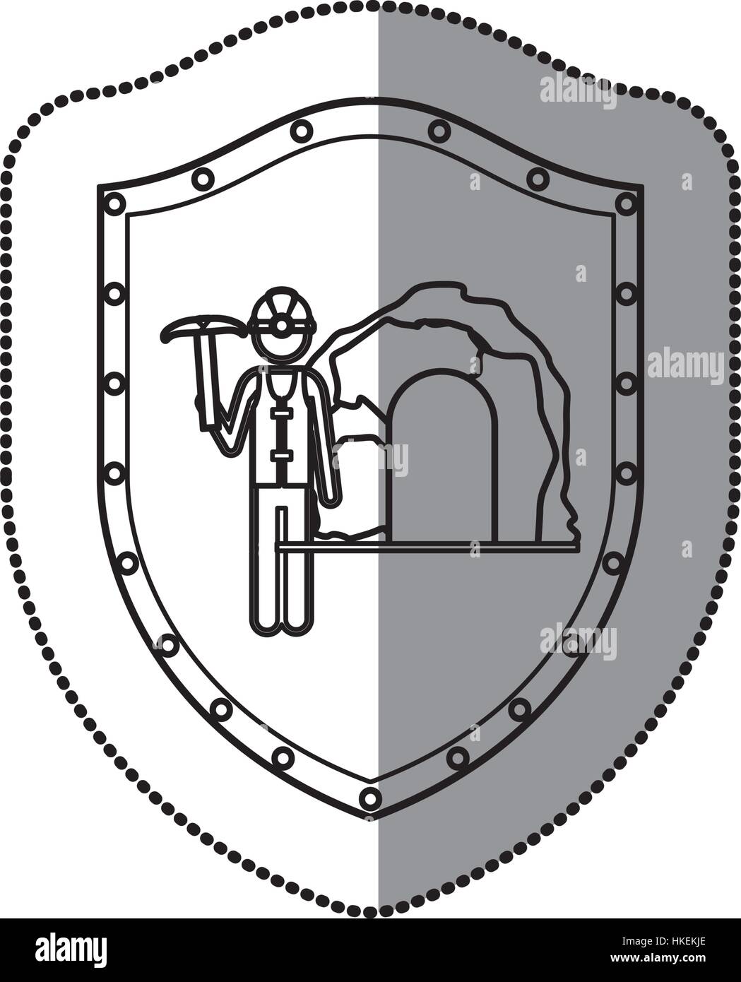 Miner worker pictogram icon vector illustration graphic design Stock ...