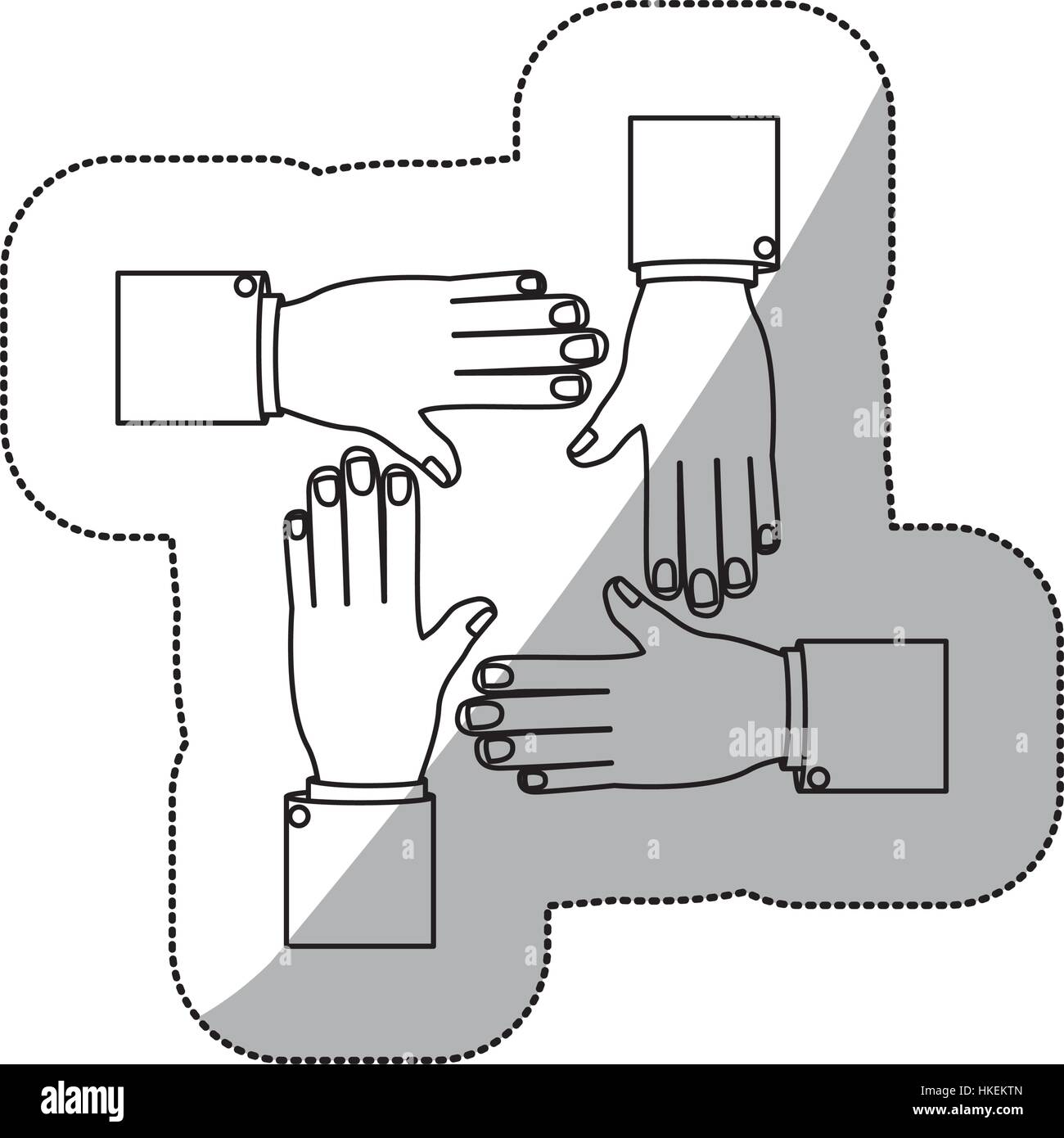 Holding hands symbol icon vector illustration graphic design Stock ...