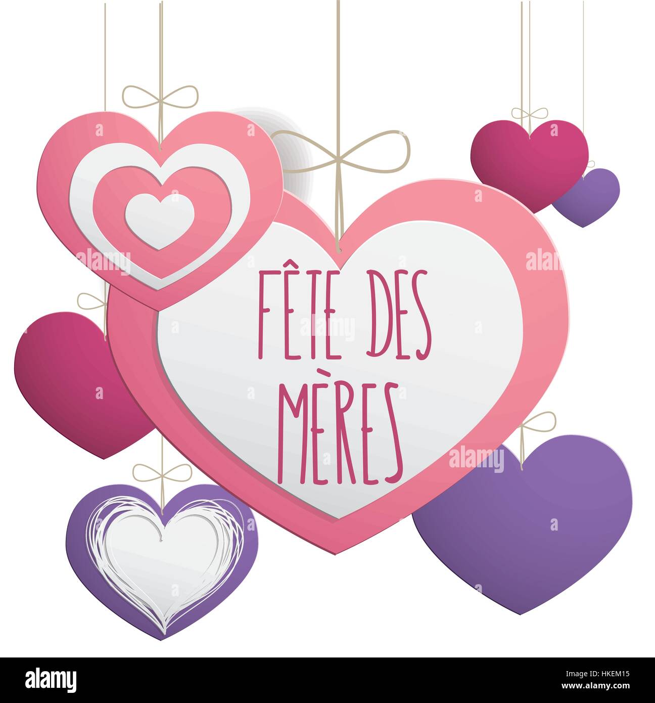 Bonne fete maman Stock Vector Images - Alamy