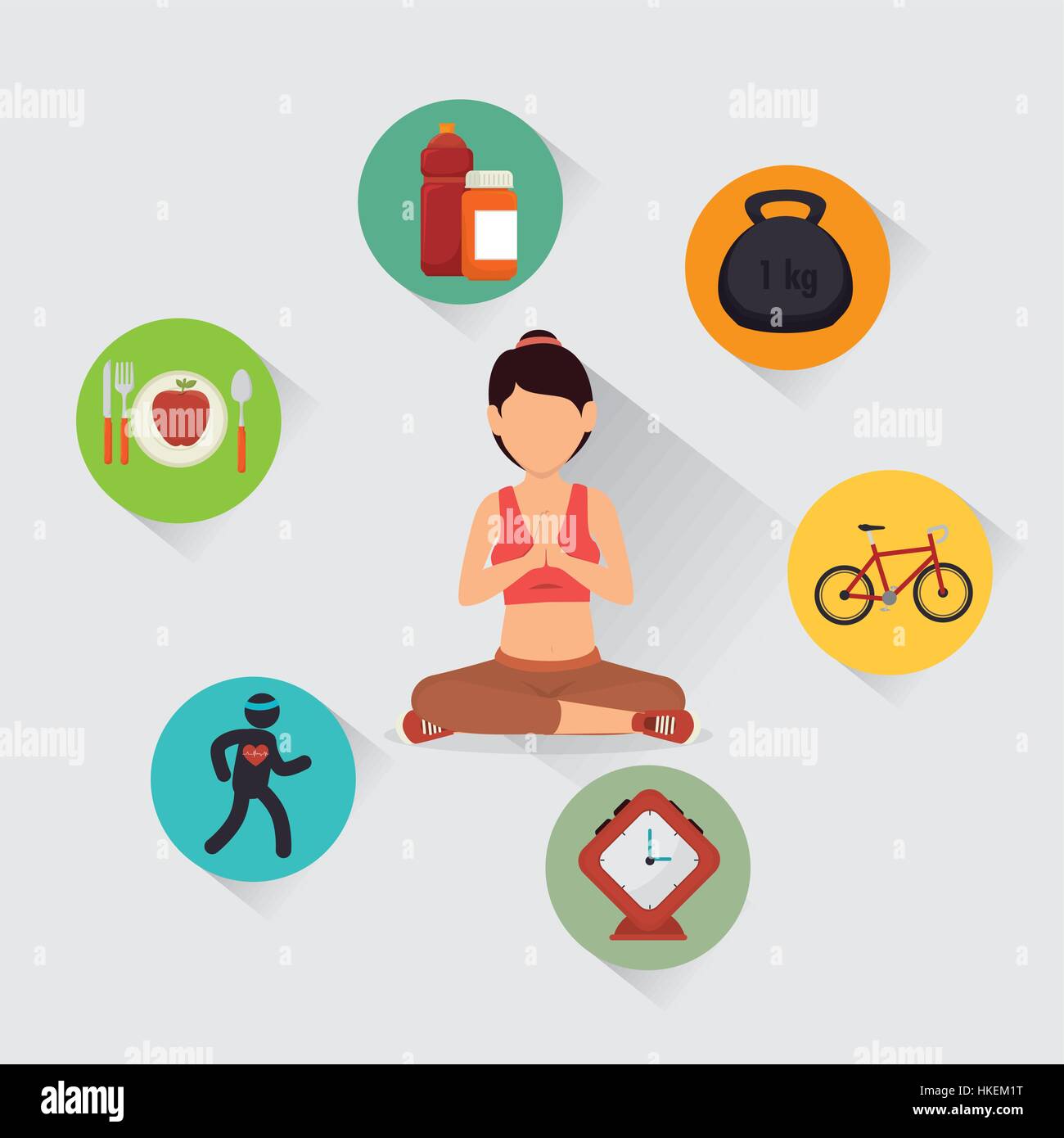 woman athlete avatar fitness sport vector illustration design Stock ...