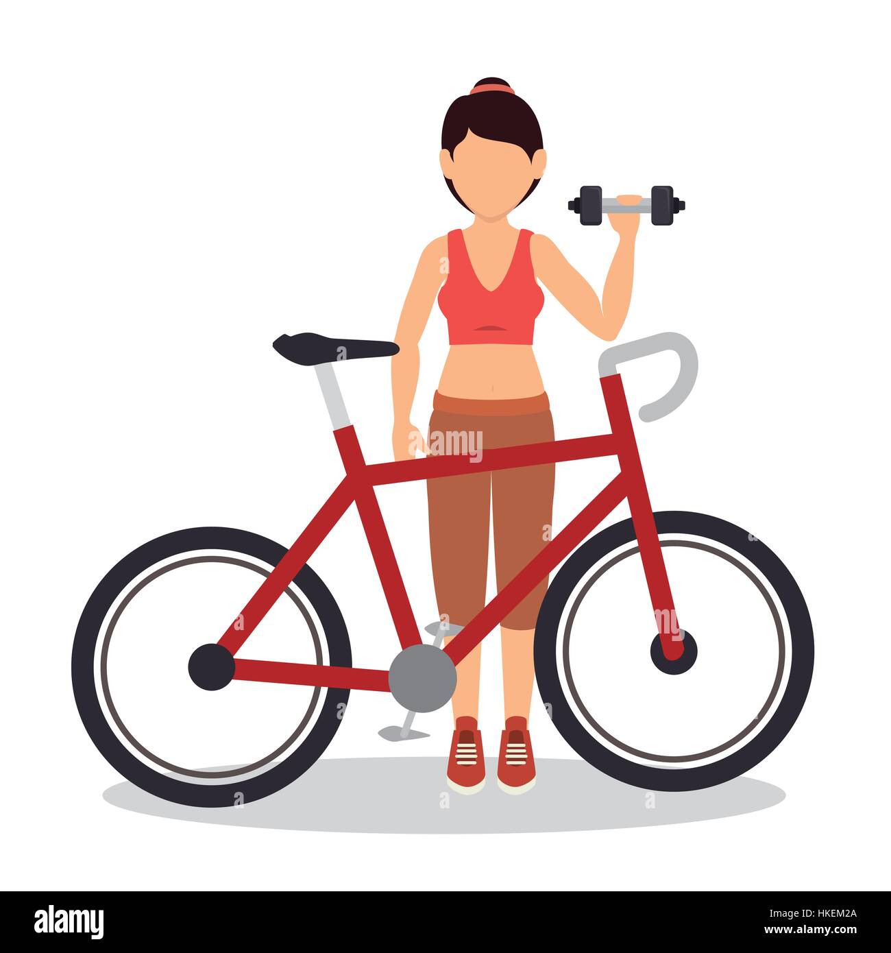 Woman athlete avatar fitness sport Stock Vector Images - Alamy