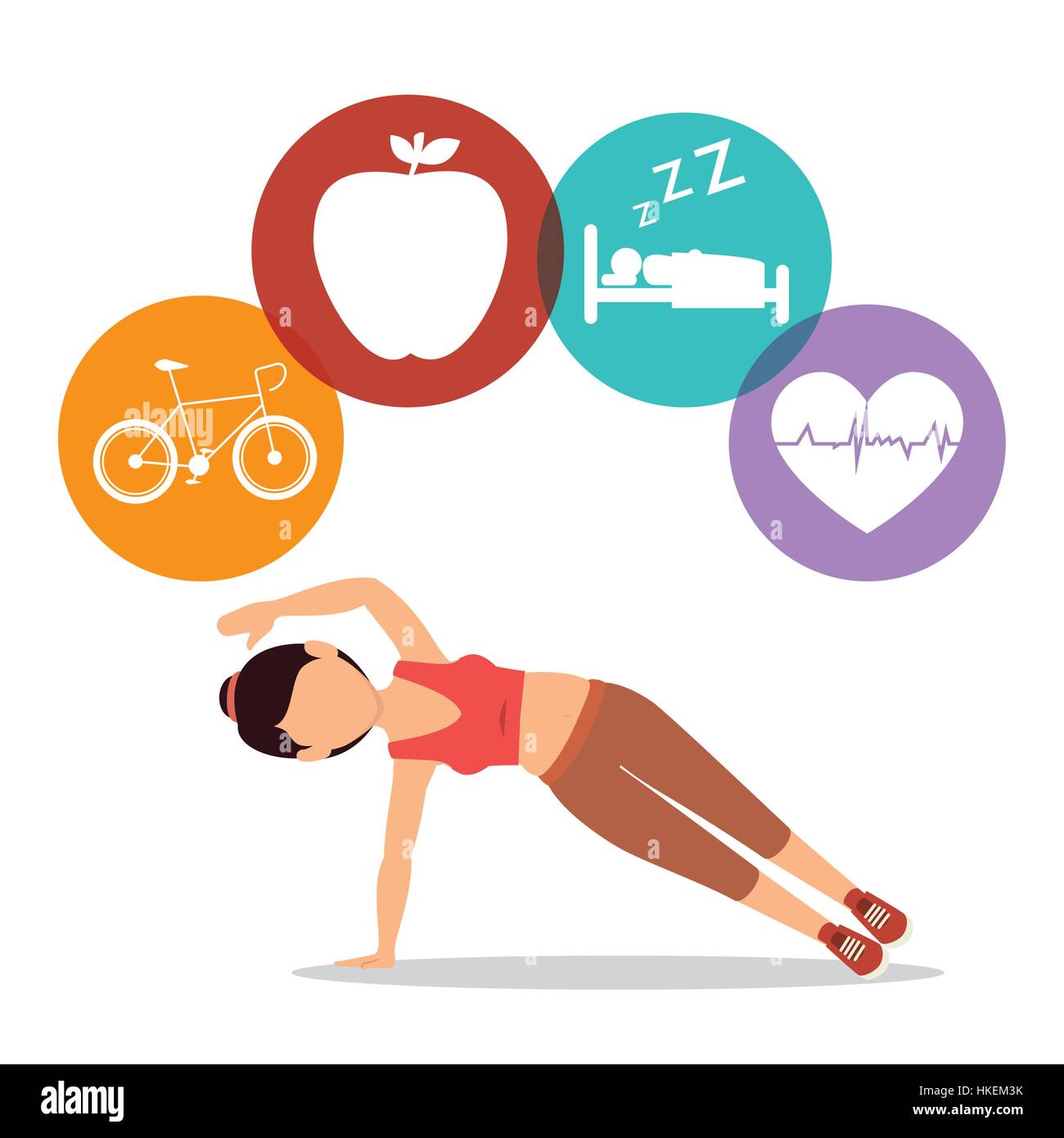 woman athlete avatar fitness sport vector illustration design Stock ...