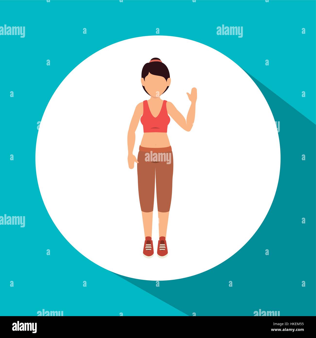 woman athlete avatar fitness sport vector illustration design Stock ...