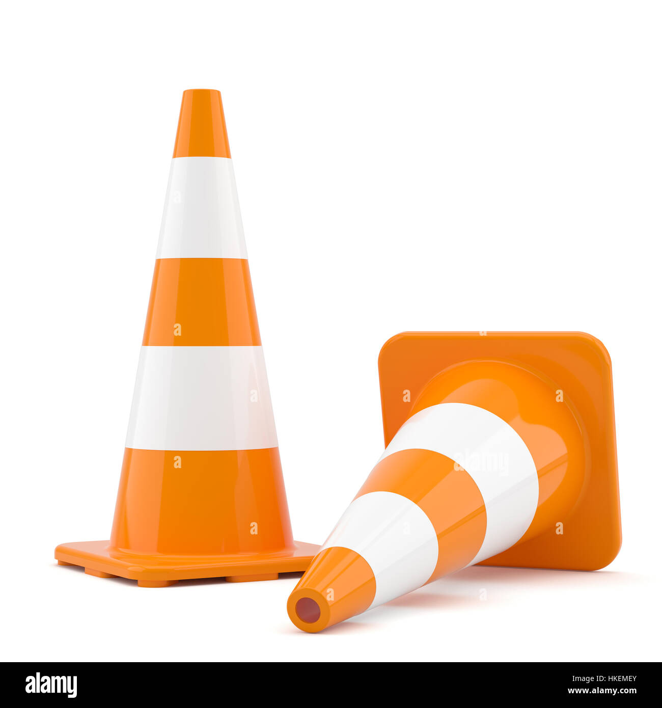 Two traffic cones Stock Photo - Alamy