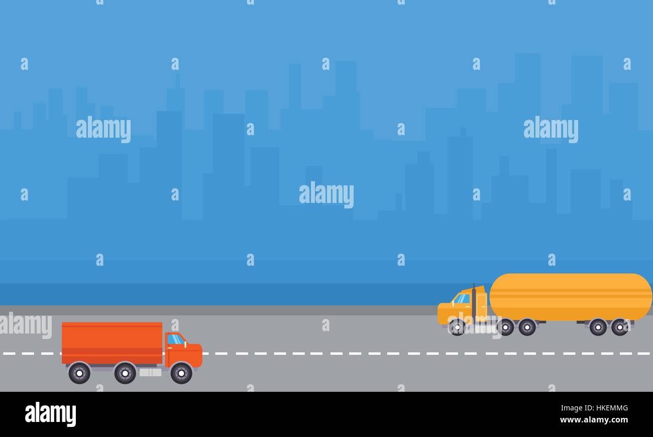 Vector of delivery and road tanker Stock Vector Image & Art - Alamy