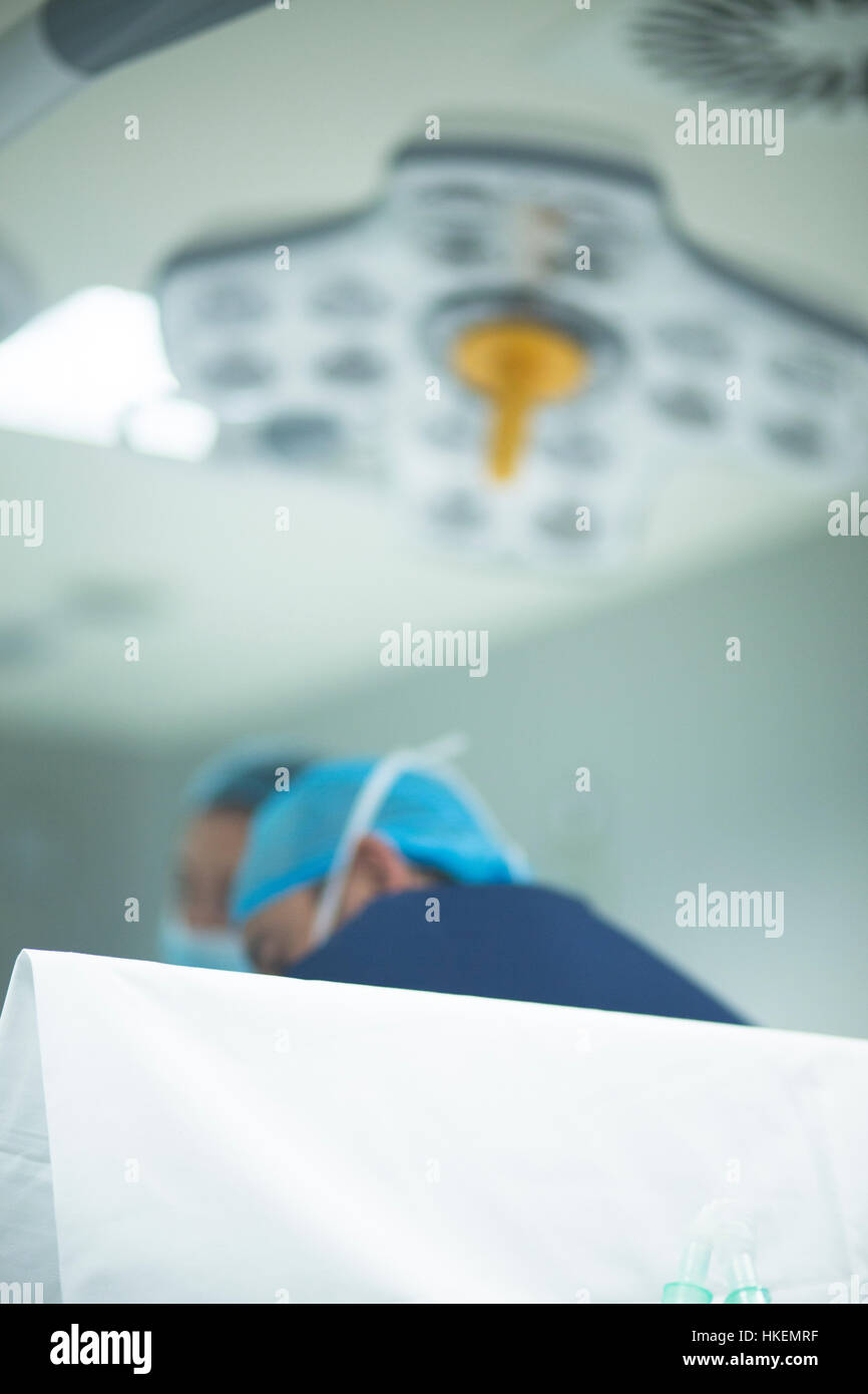 Hospital ward emergency room operating theater and modern light ...