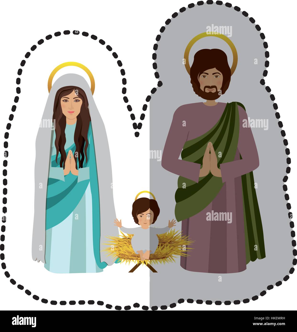 Christmas manger concept icon vector illustration graphic design Stock ...