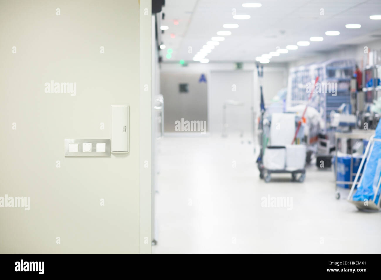 Hospital ward emergency room operating theater door and modern ...