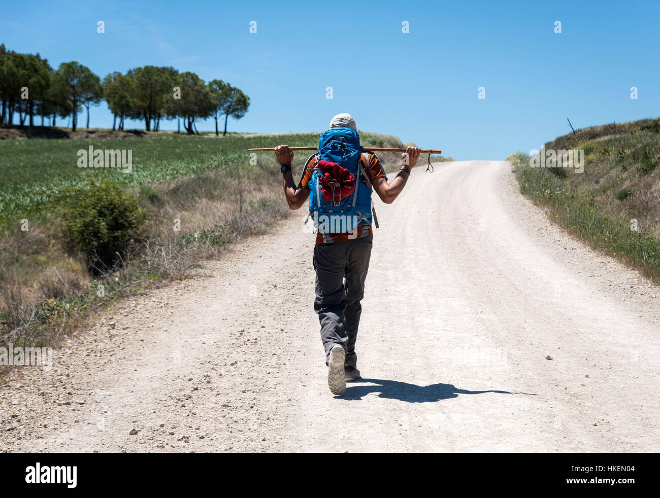 Camino de Santiago pilgrimage route, Way of St James Stock Photo - Alamy