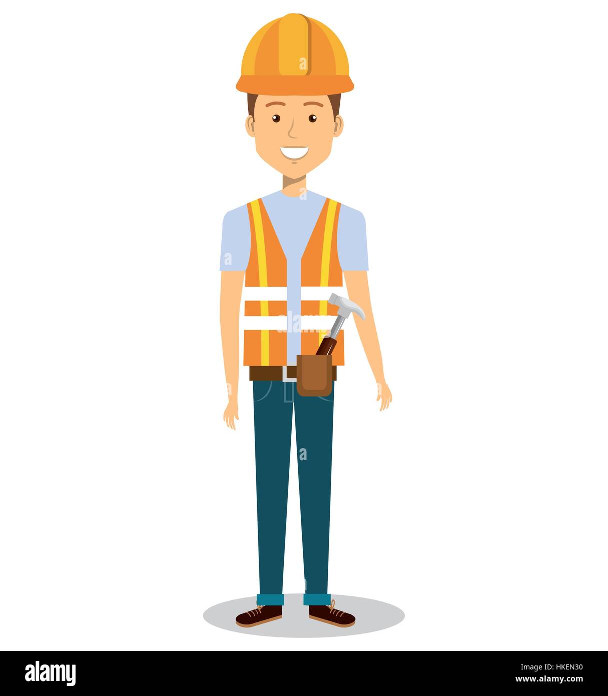 male builder avatar character vector illustration design Stock Vector ...