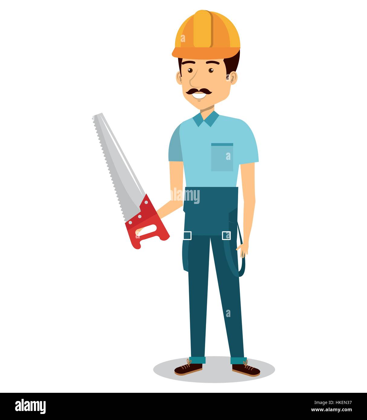male builder avatar character vector illustration design Stock Vector ...