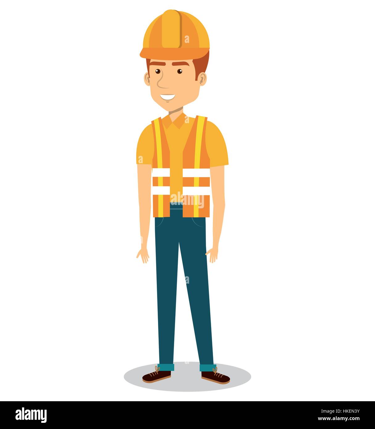 Male builder avatar character vector Stock Vector Images - Alamy