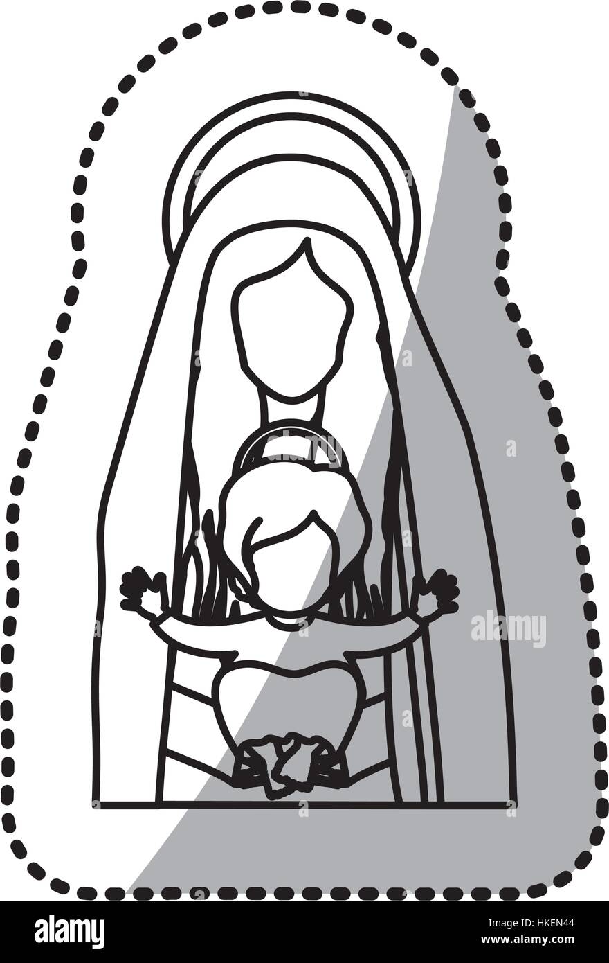 Holy virgin mary icon vector illustration graphic design Stock Vector ...