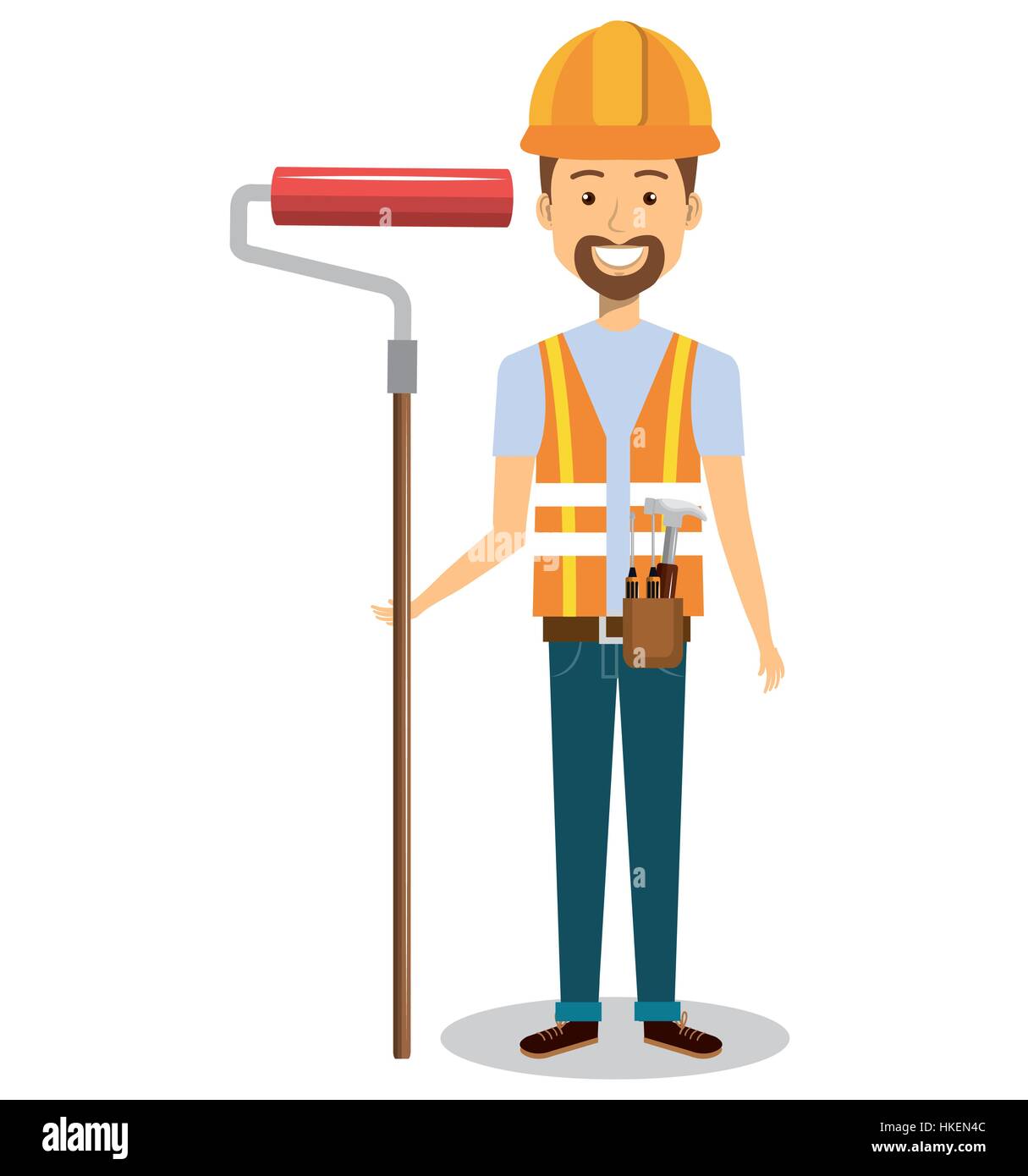 male builder avatar character vector illustration design Stock Vector ...