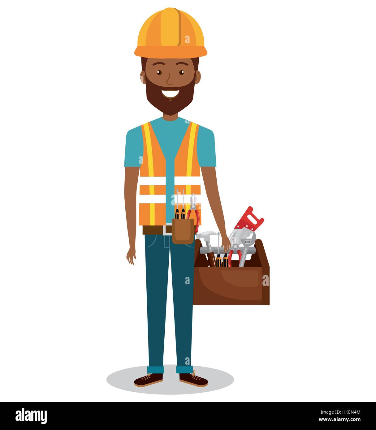 Male builder avatar character vector Stock Vector Images - Alamy