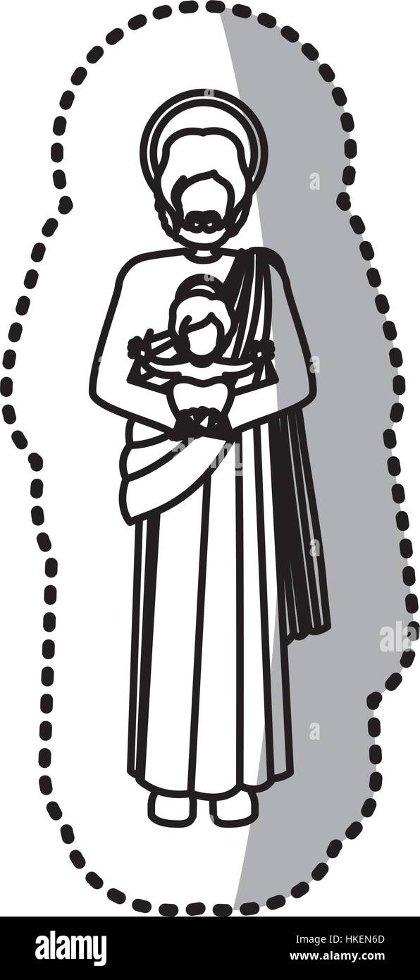 Holy joseph icon vector illustration graphic design Stock Vector Image ...