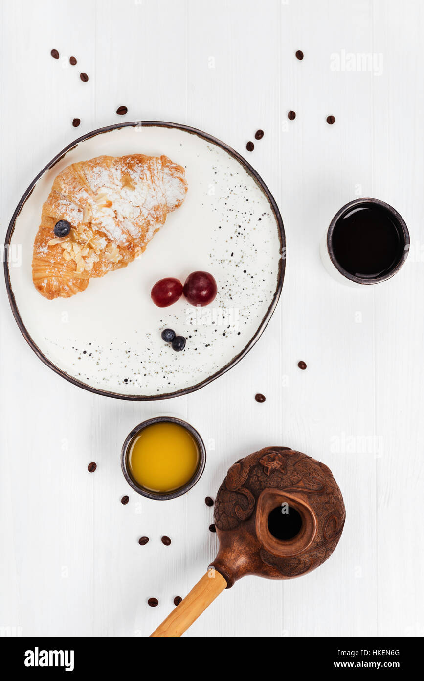 Elegant simple quick morning snack Stock Photo - Alamy