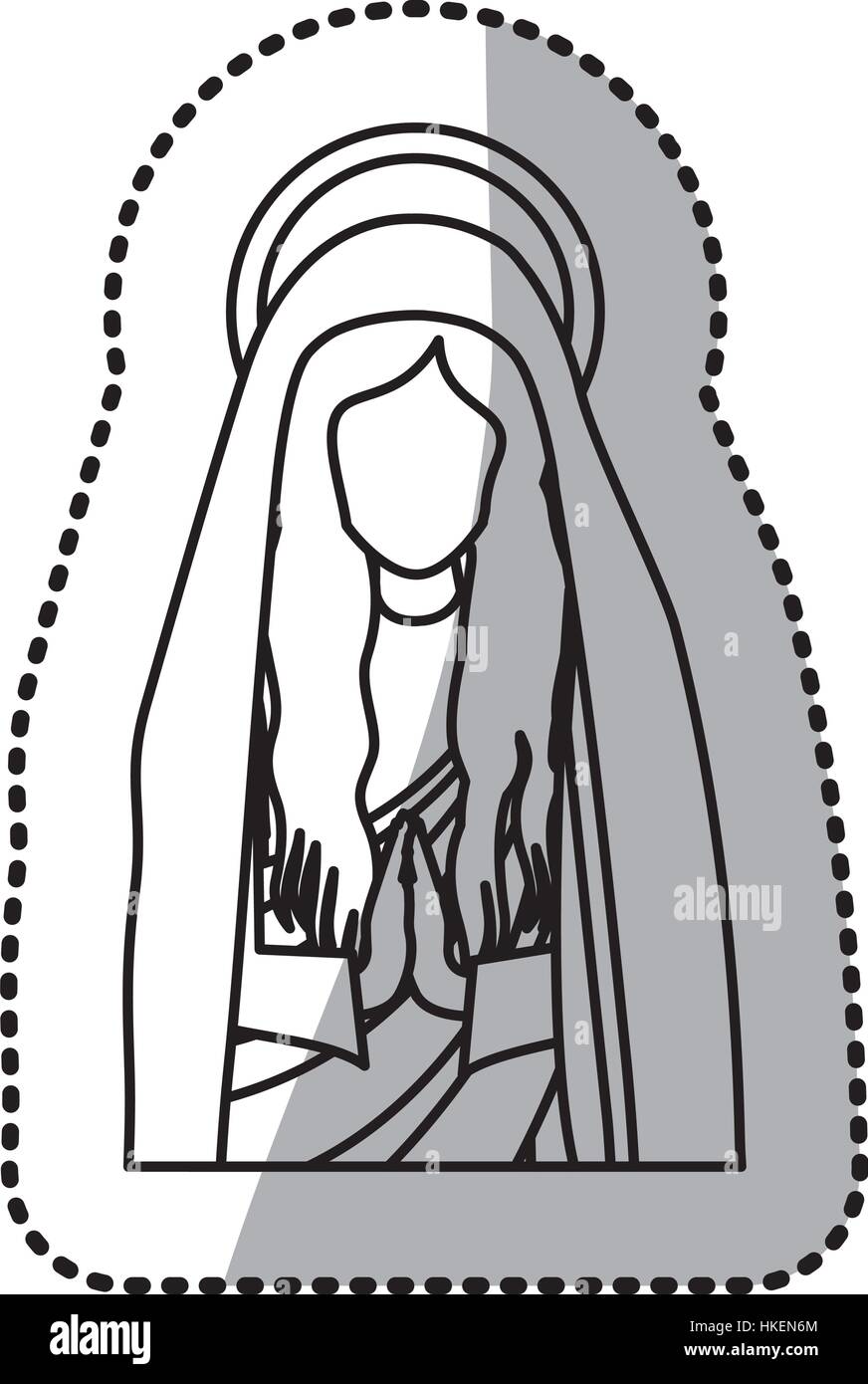 Holy virgin mary icon vector illustration graphic design Stock Vector ...