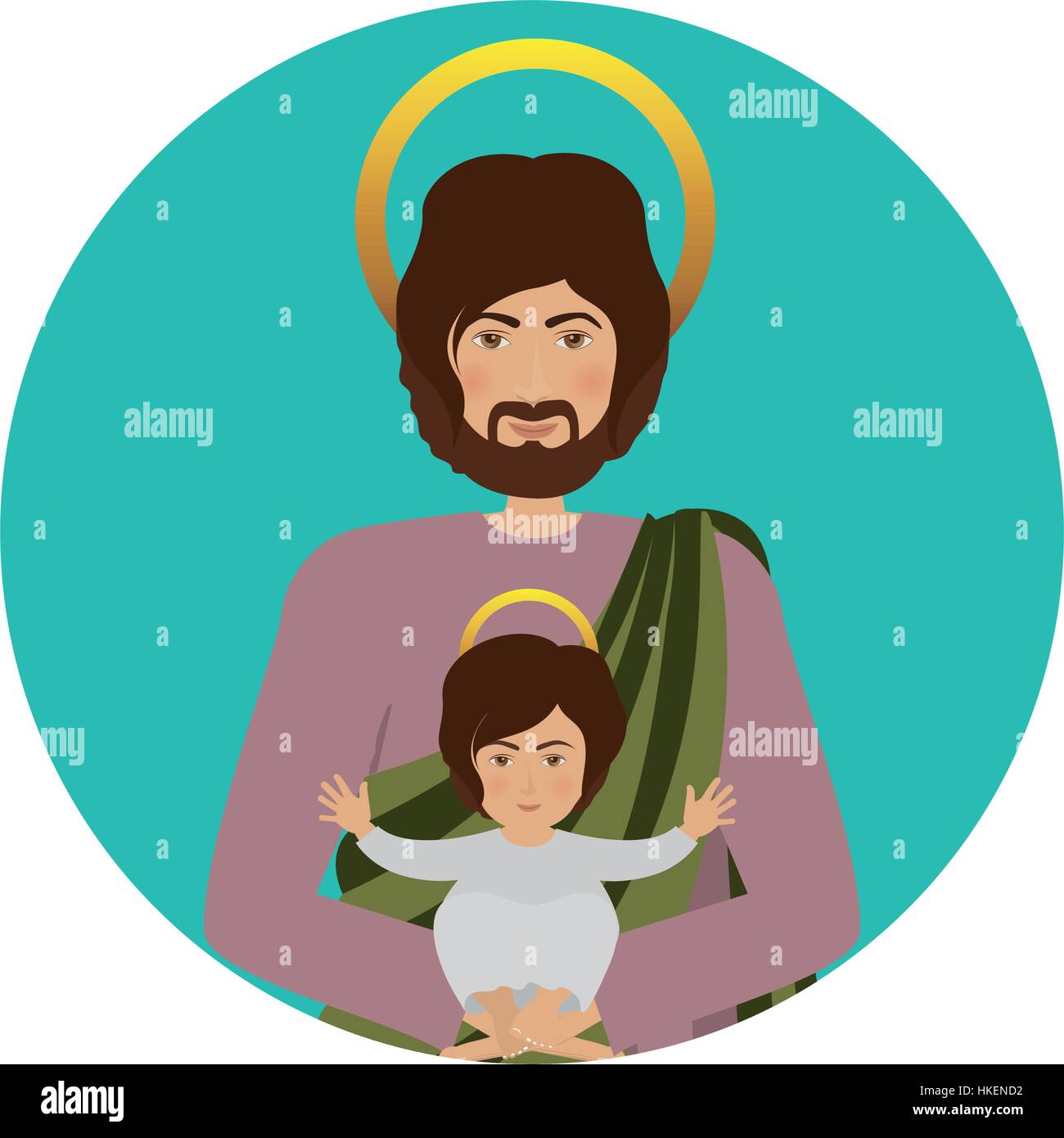 Holy joseph christianity icon vector illustration graphic design Stock ...