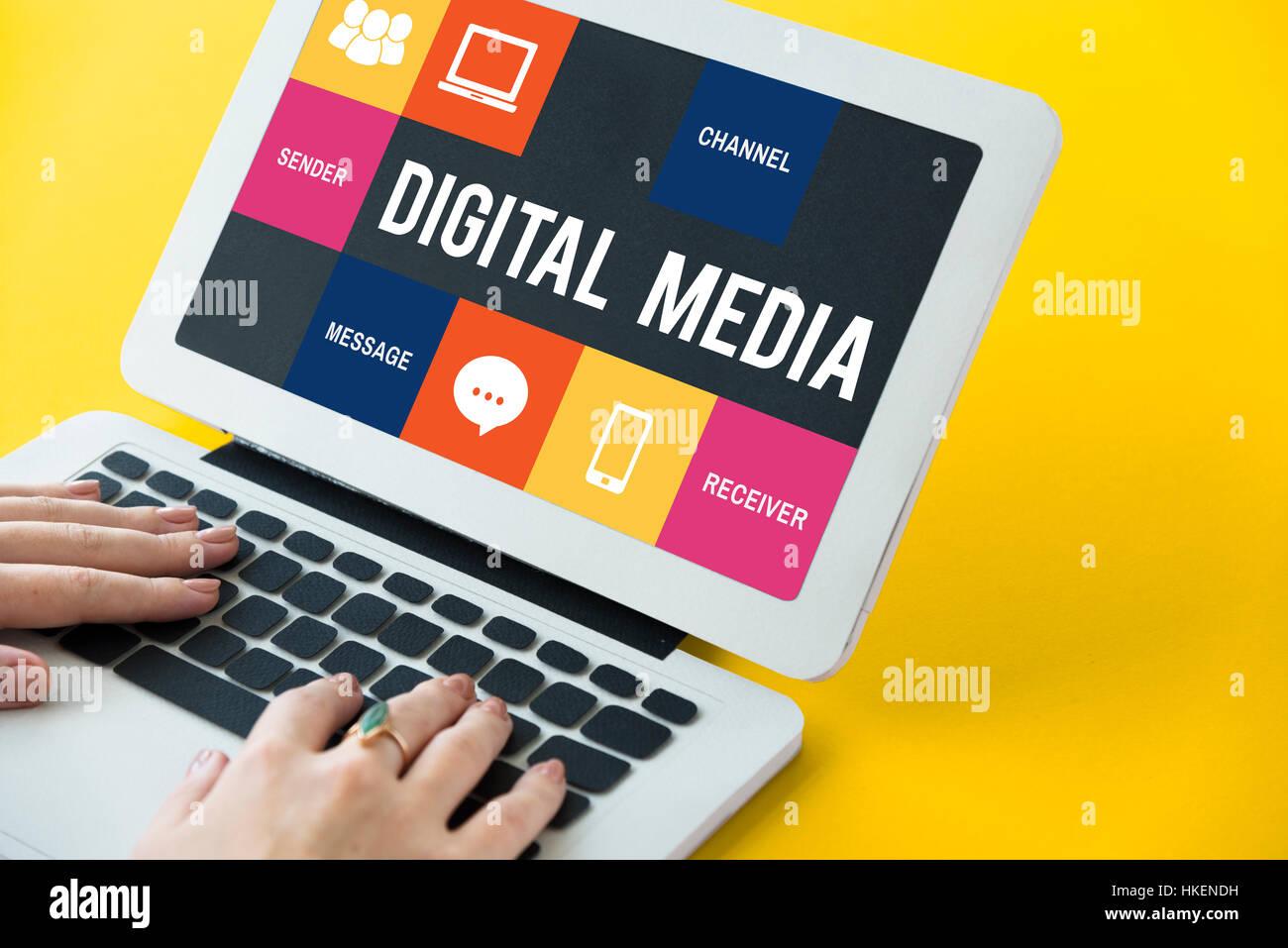 Media Technology Online Digital Networking Concept Stock Photo - Alamy