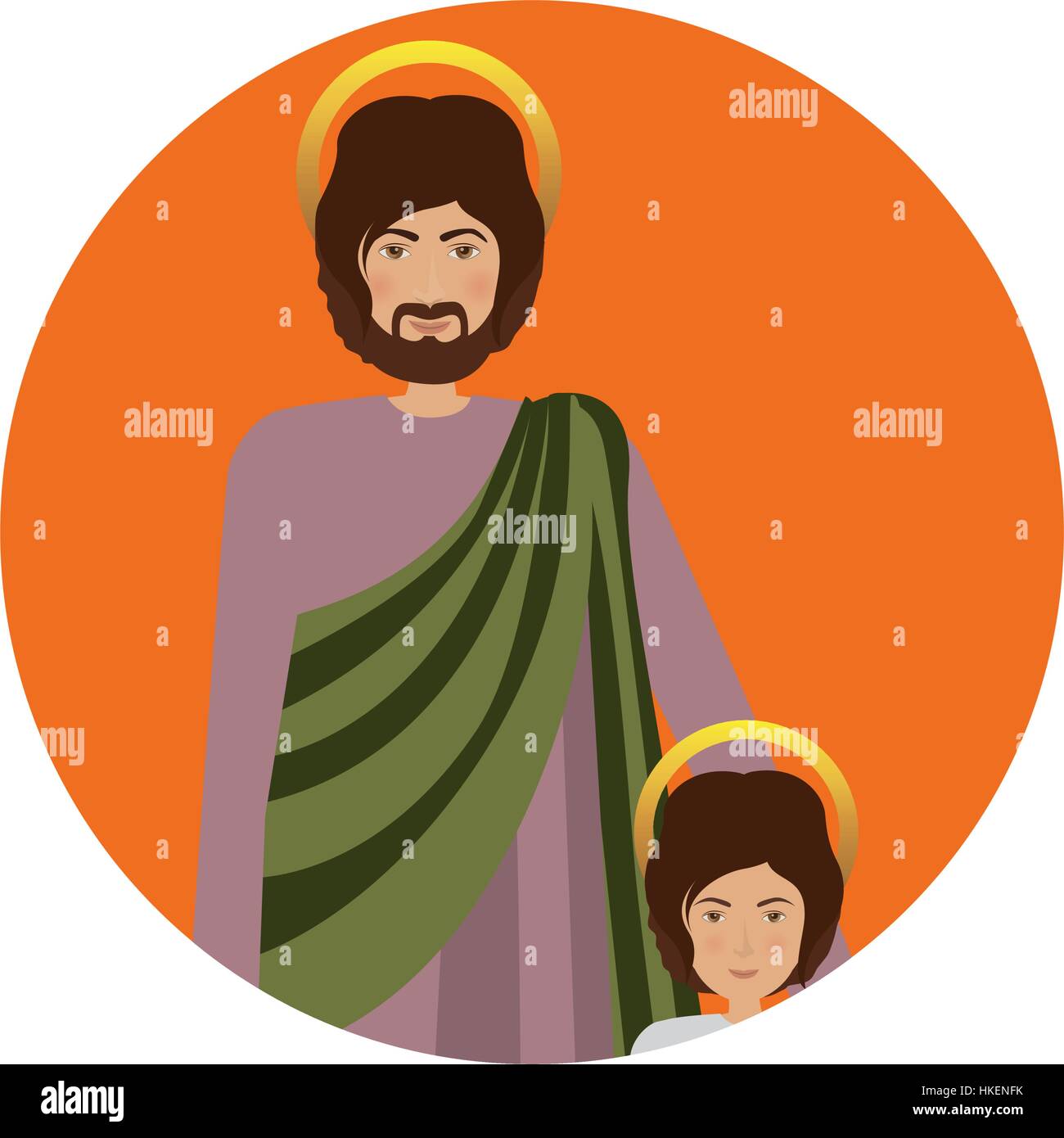 Holy joseph christianity icon vector illustration graphic design Stock ...