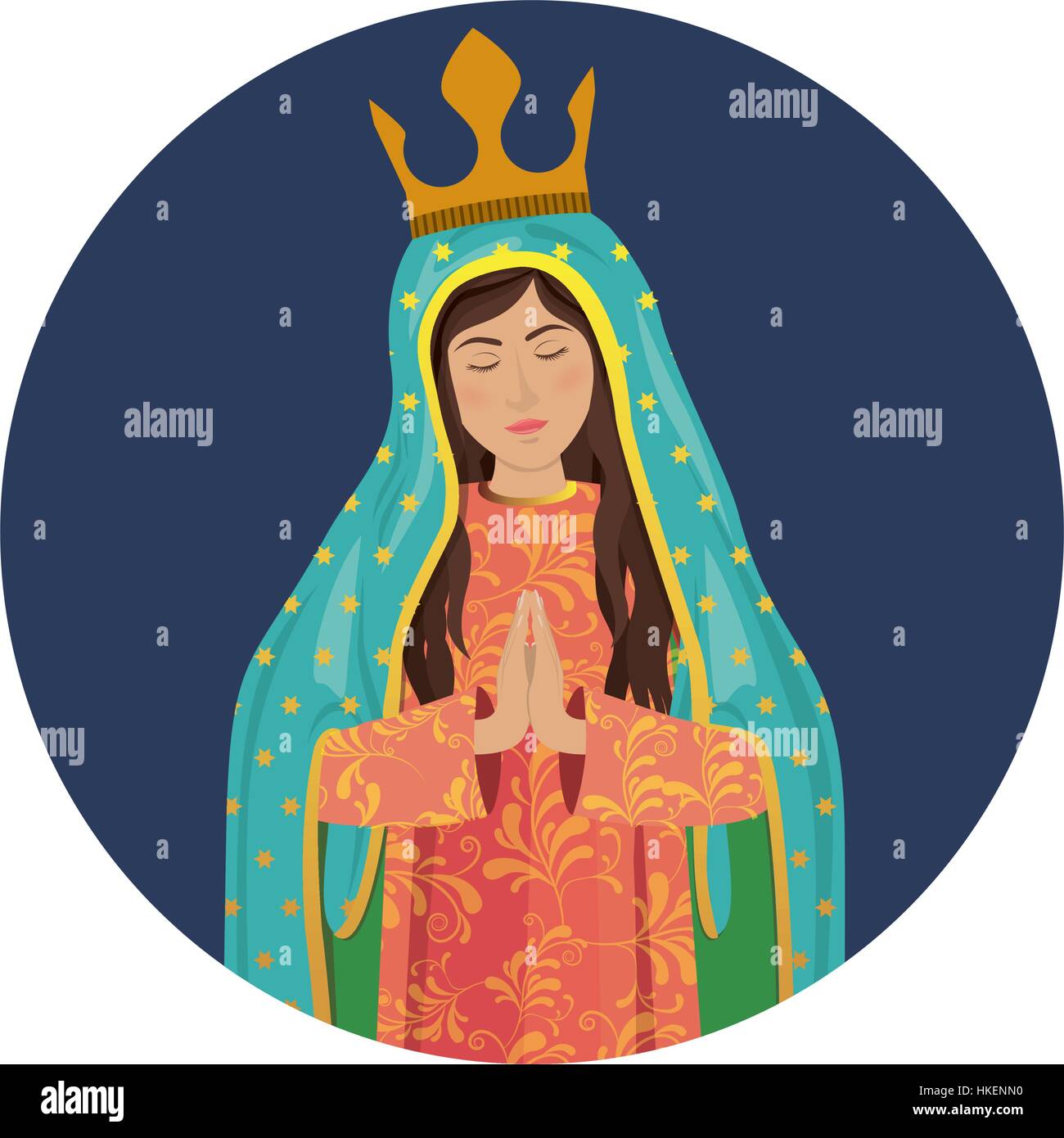 Holy virgin mary icon vector illustration graphic design Stock Vector ...