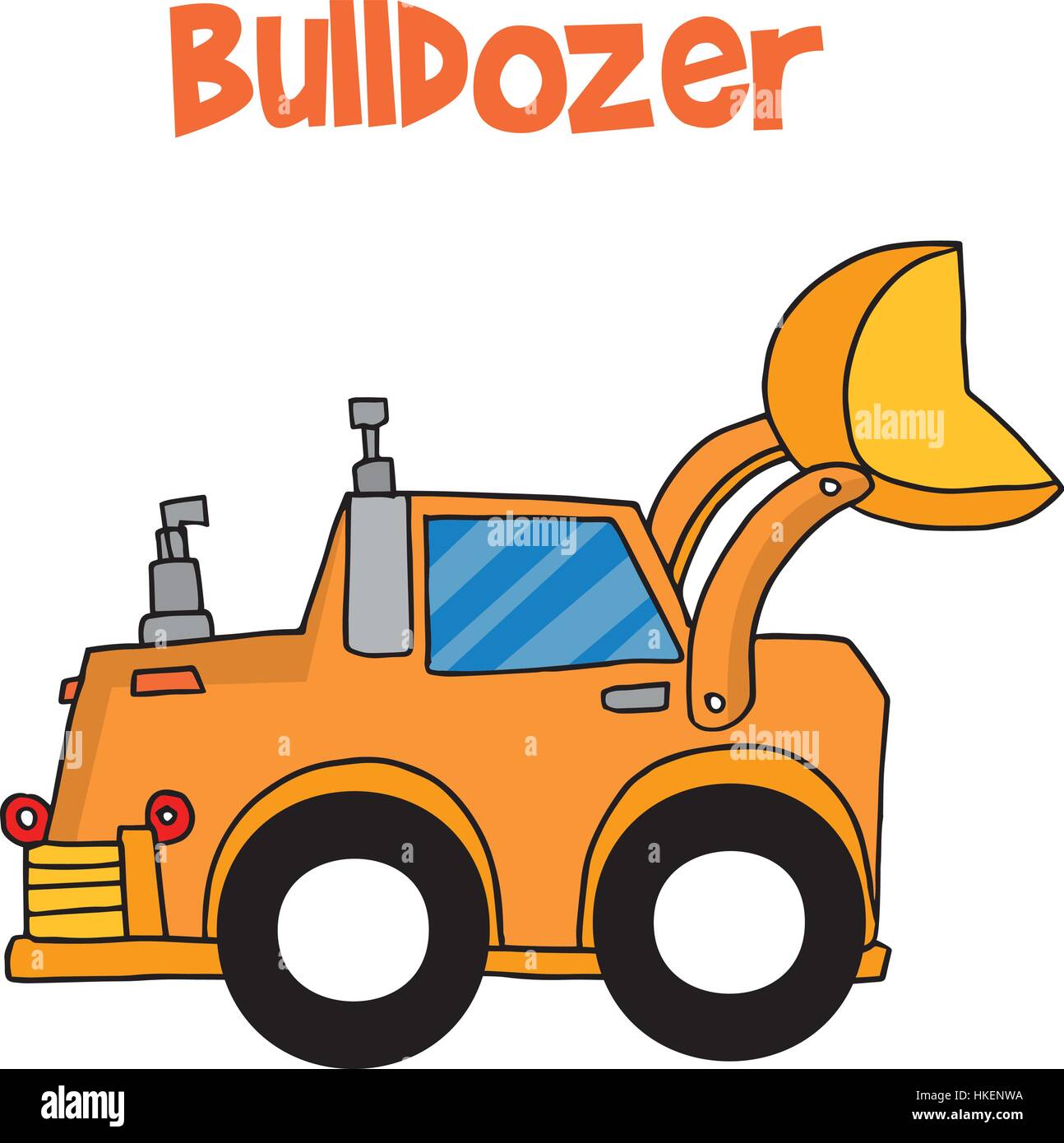 Cartoon bulldozer of vector art Stock Vector Image & Art - Alamy