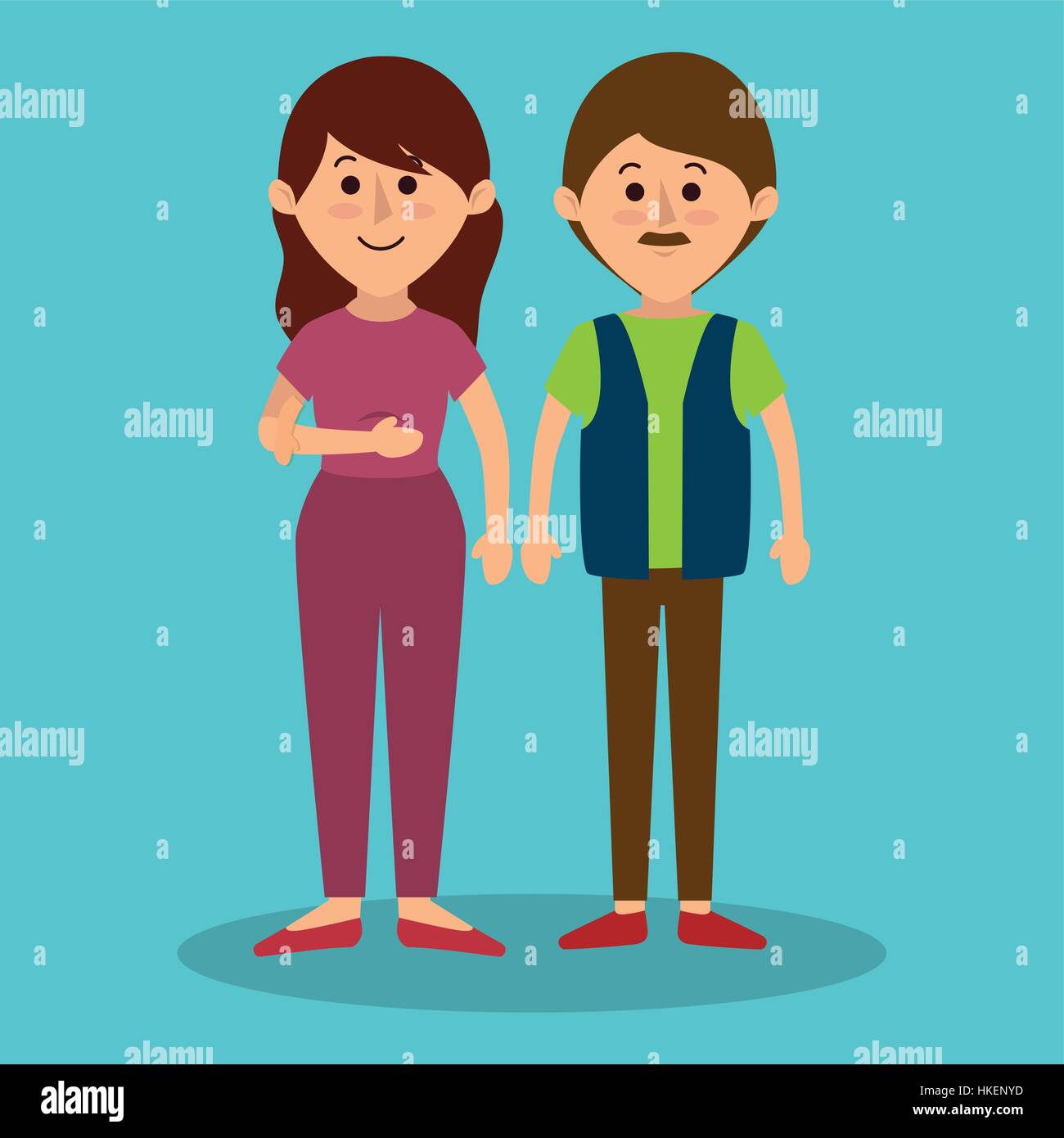 cute family members group vector illustration design Stock Vector Image ...