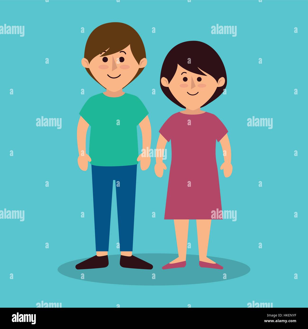 cute family members group vector illustration design Stock Vector Image ...