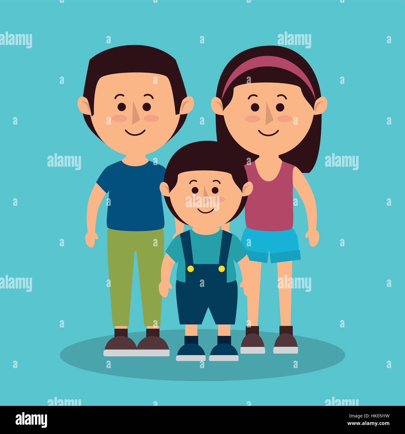 cute family members group vector illustration design Stock Vector Image ...