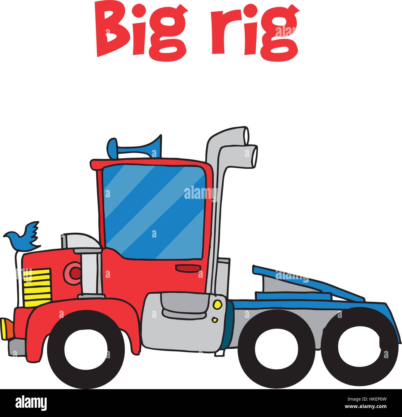 Cartoon big rig vector hi-res stock photography and images - Alamy