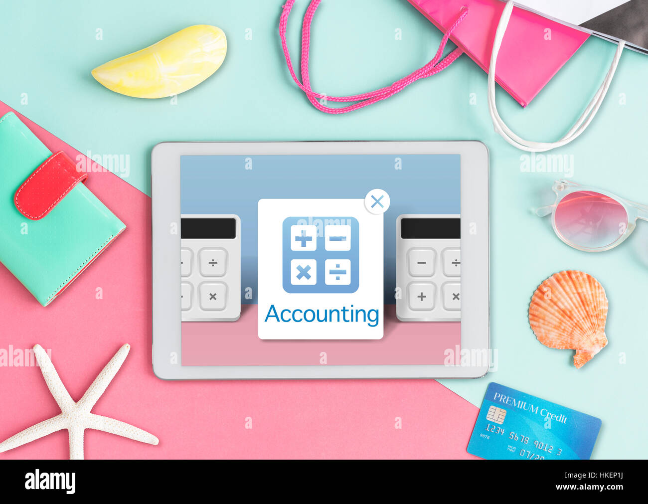 Accounting Banking Investment Budget Calculator Concept Stock Photo - Alamy