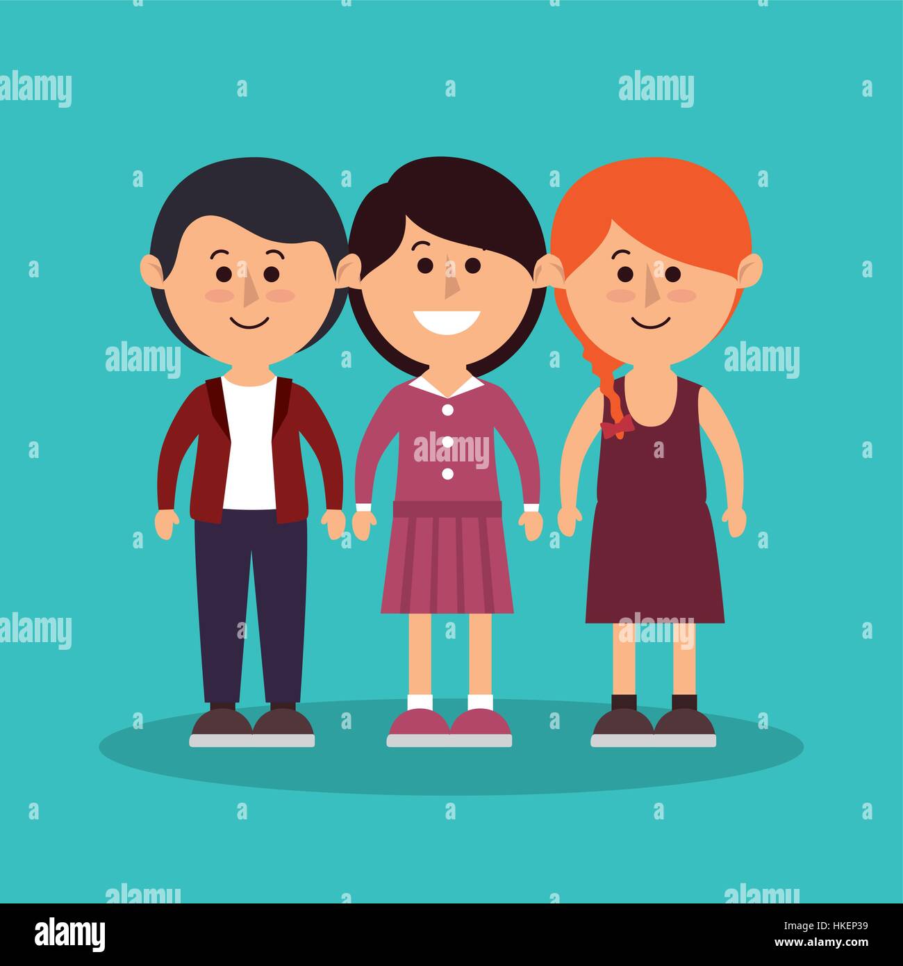 cute family members group vector illustration design Stock Vector Image ...
