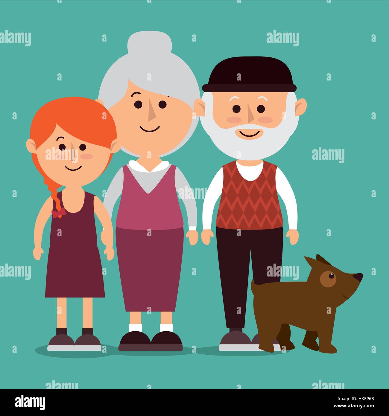cute family members group vector illustration design Stock Vector Image ...