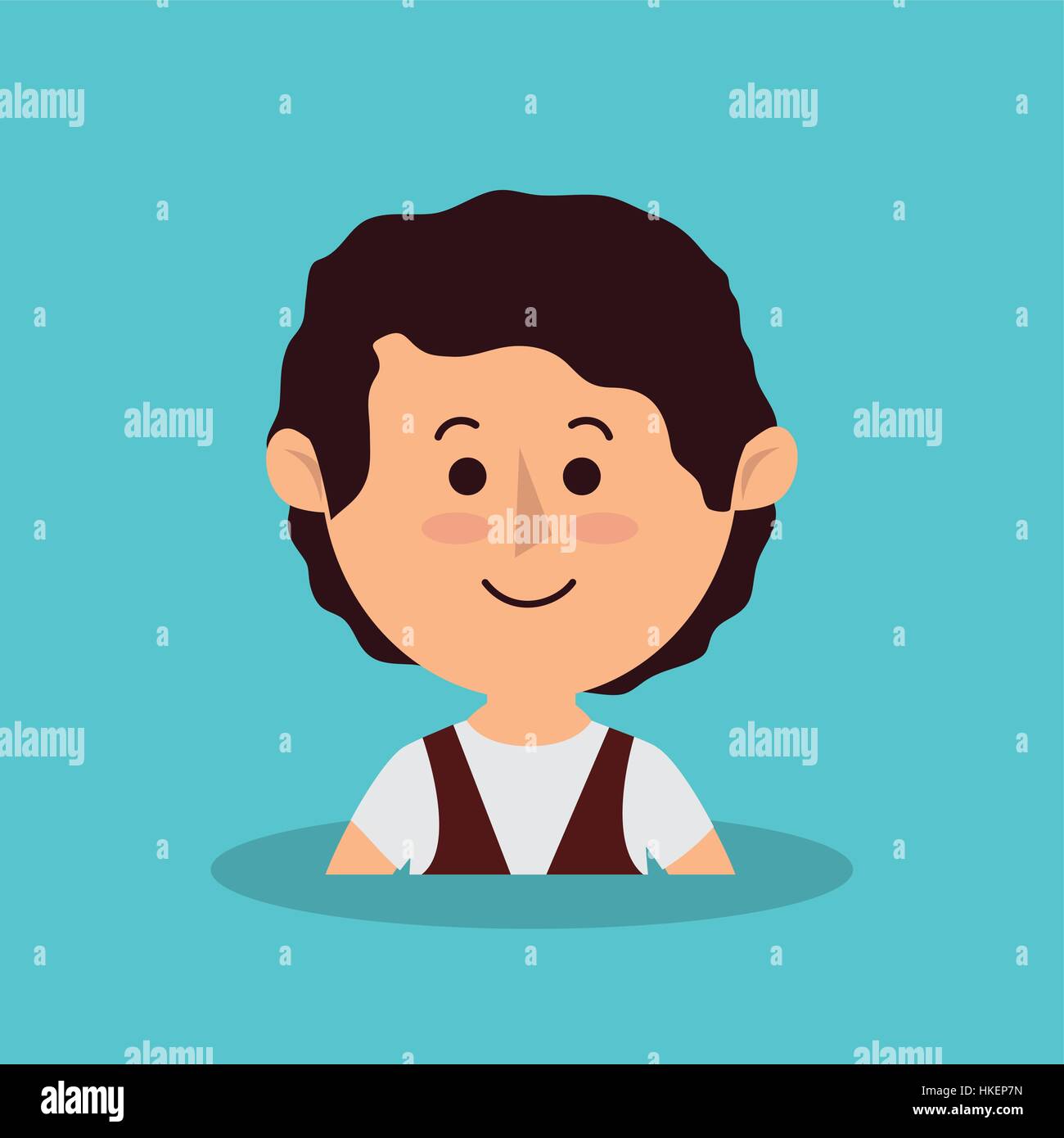 cute little boy drawing vector illustration design Stock Vector Image ...
