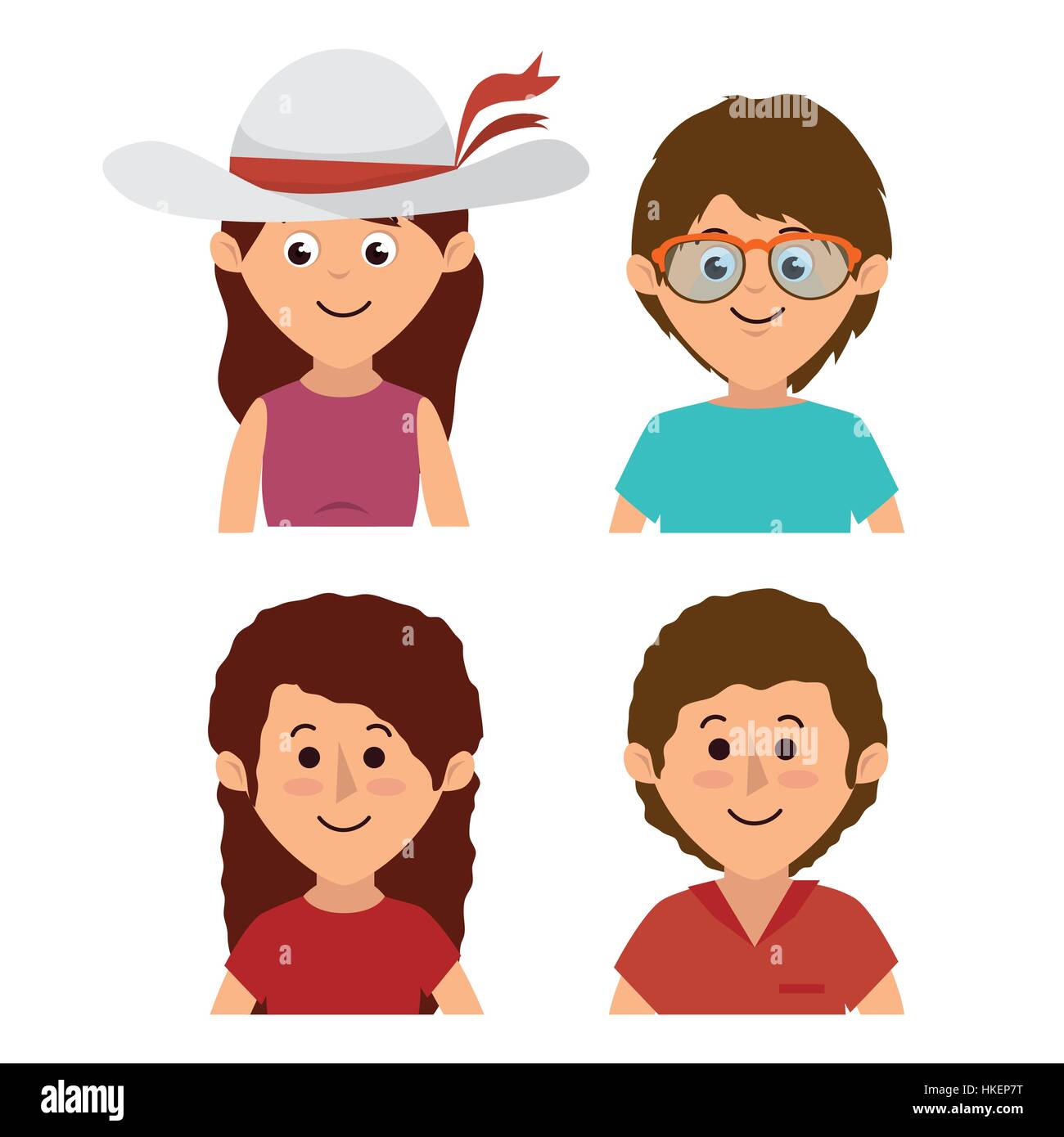 Family members group characters Cut Out Stock Images & Pictures - Alamy