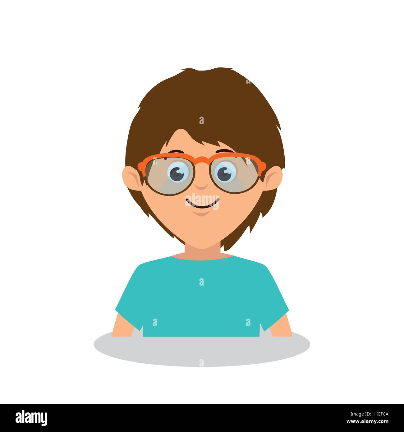 cute little boy drawing vector illustration design Stock Vector Image ...