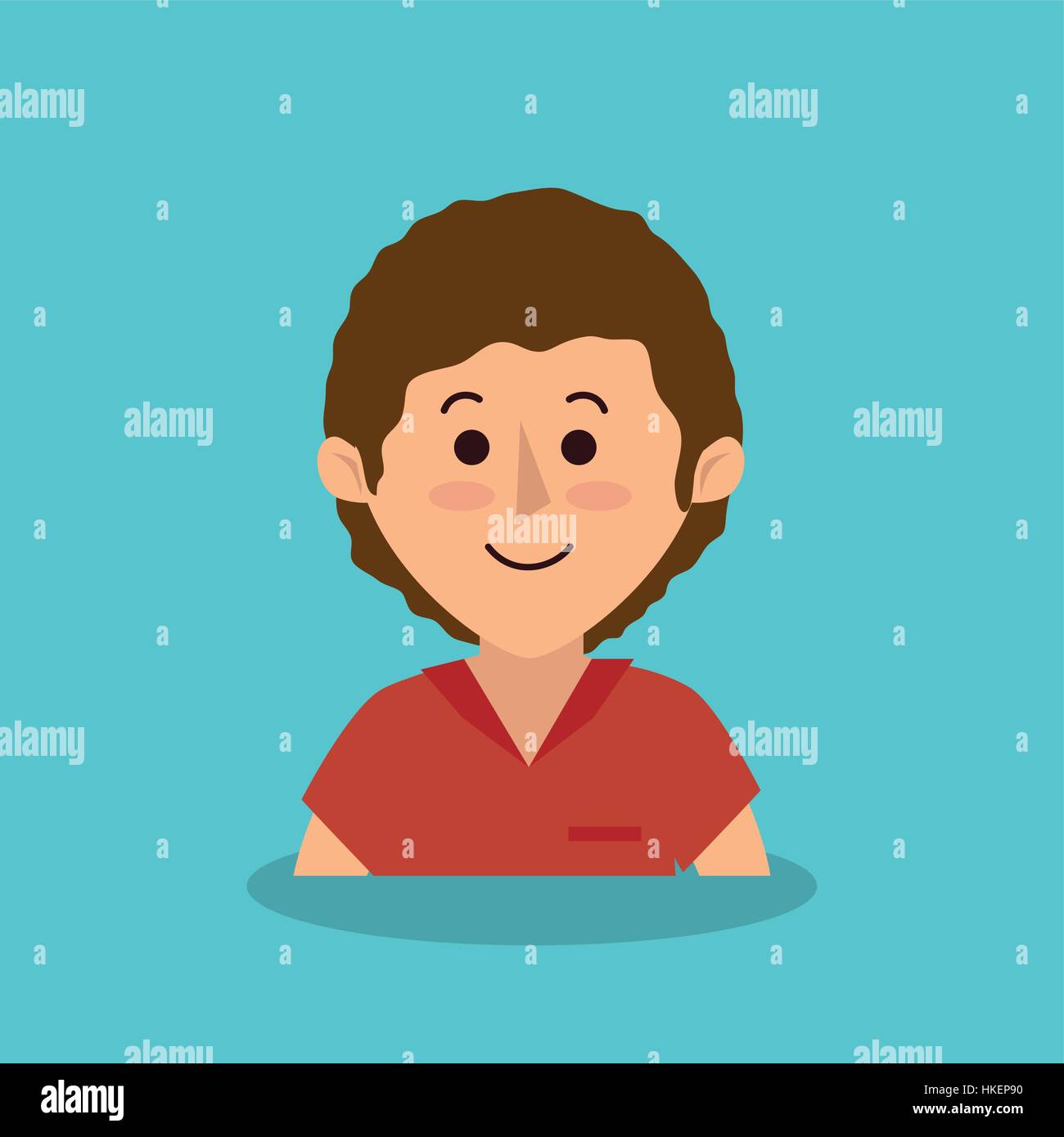 cute little boy drawing vector illustration design Stock Vector Image ...