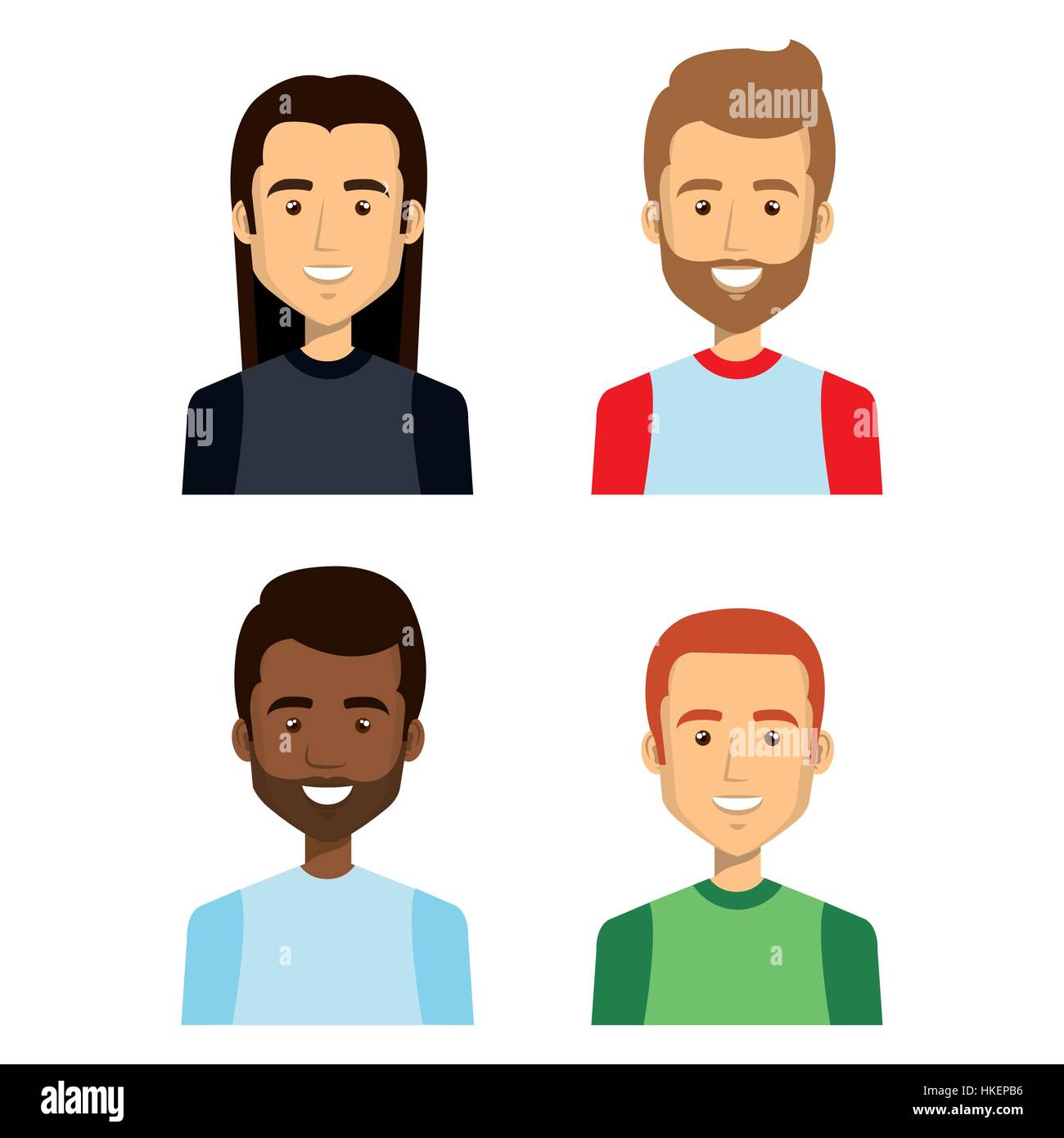 young people group avatars characters vector illustration design Stock ...