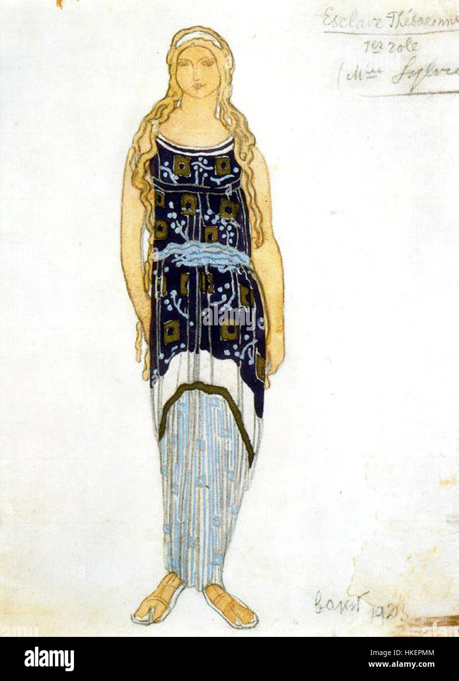 This artwork, 'Phaedra' by Léon Bakst, features a dynamic and ...