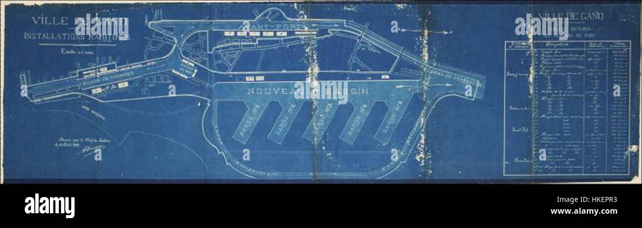 The 1907 plan of Haven Gent depicts the layout of the port and harbor ...