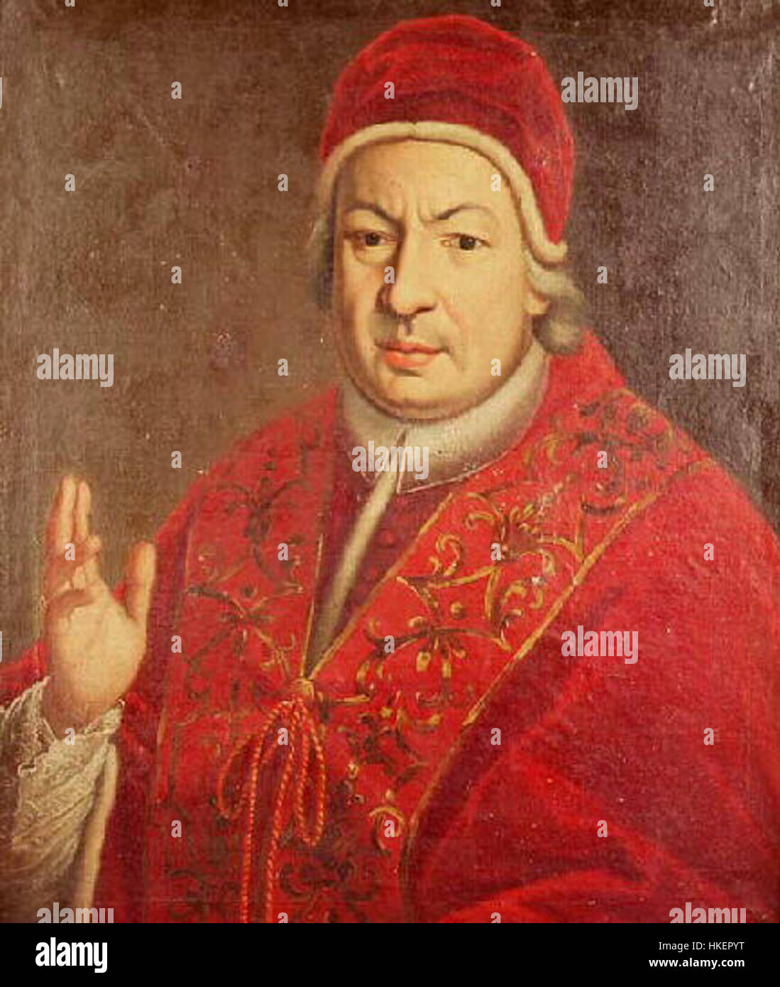This portrait of Pope Benedict XIV Lambertini captures the pope in a ...