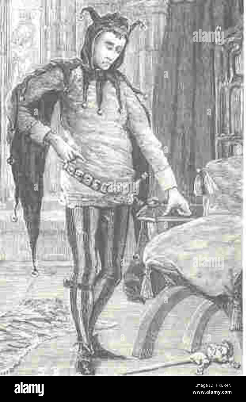 This painting depicts Rahere, a 12th-century jester, in service to King ...