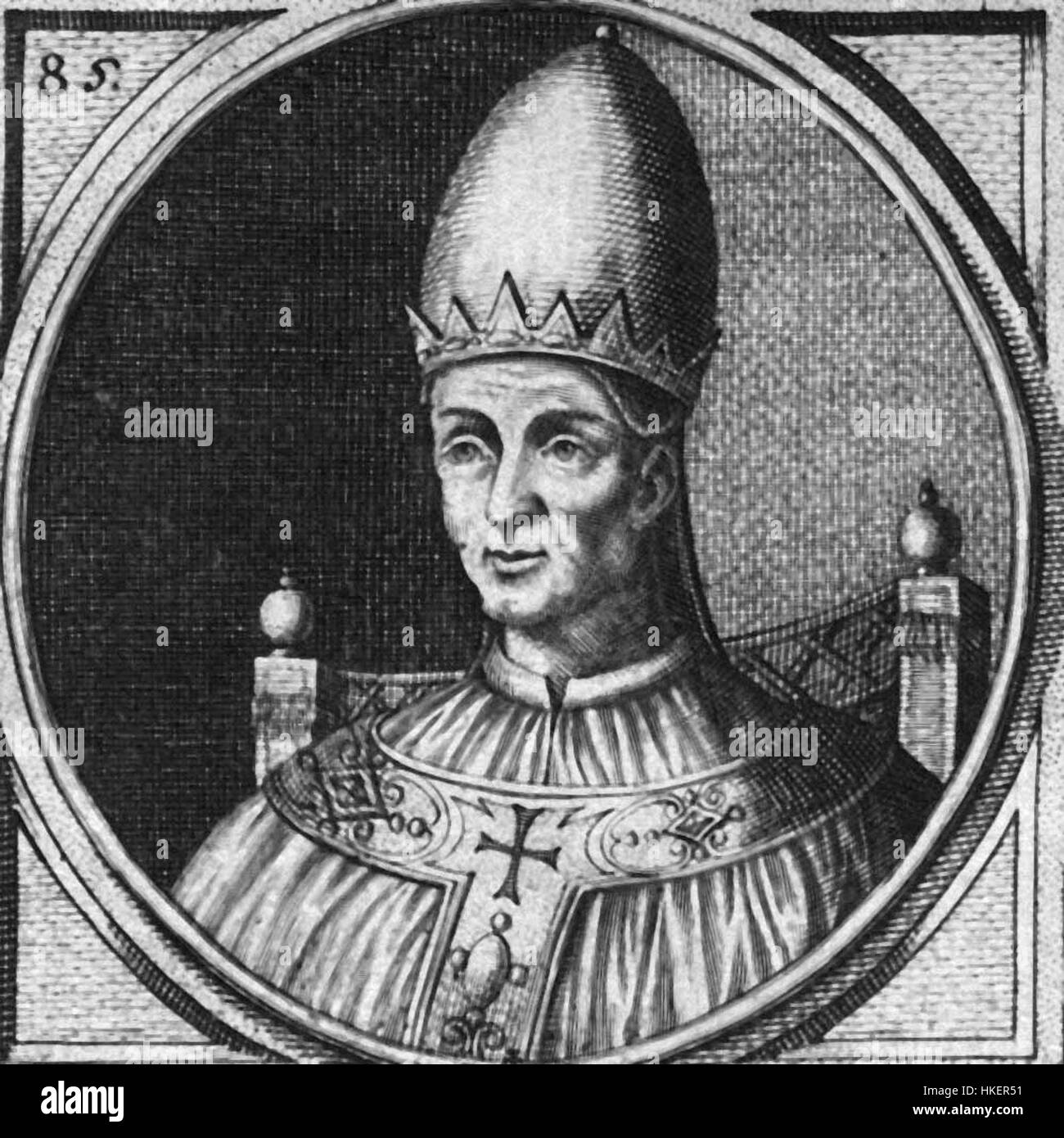This portrait of Pope Sergius I captures the figure of a 7th-century ...