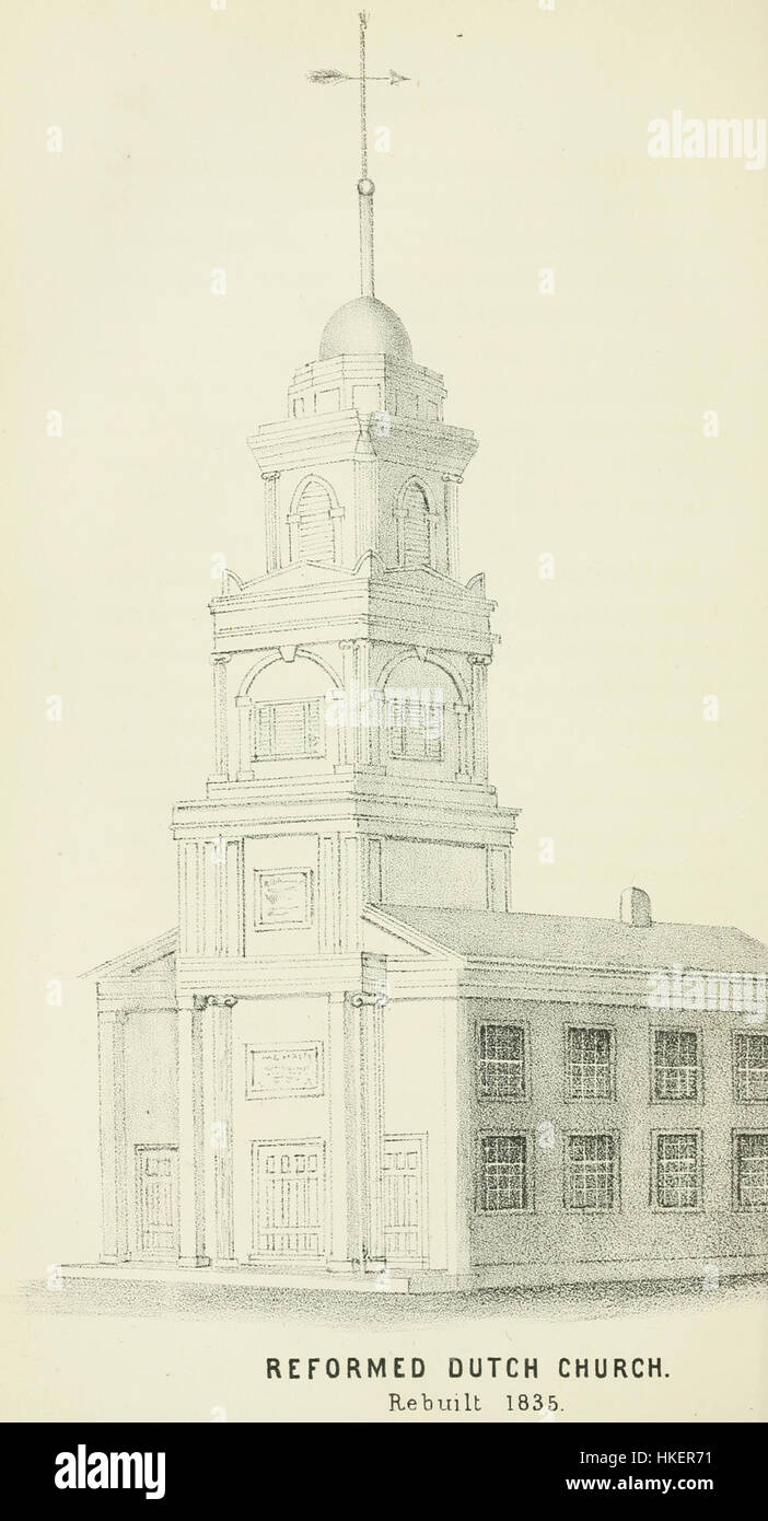 This drawing illustrates the historic Prattsville Reformed Dutch Church ...