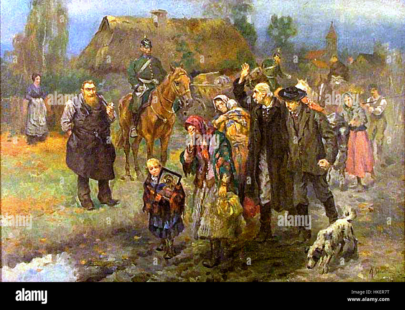 This artwork depicts the Prussian deportations, a tragic chapter in ...