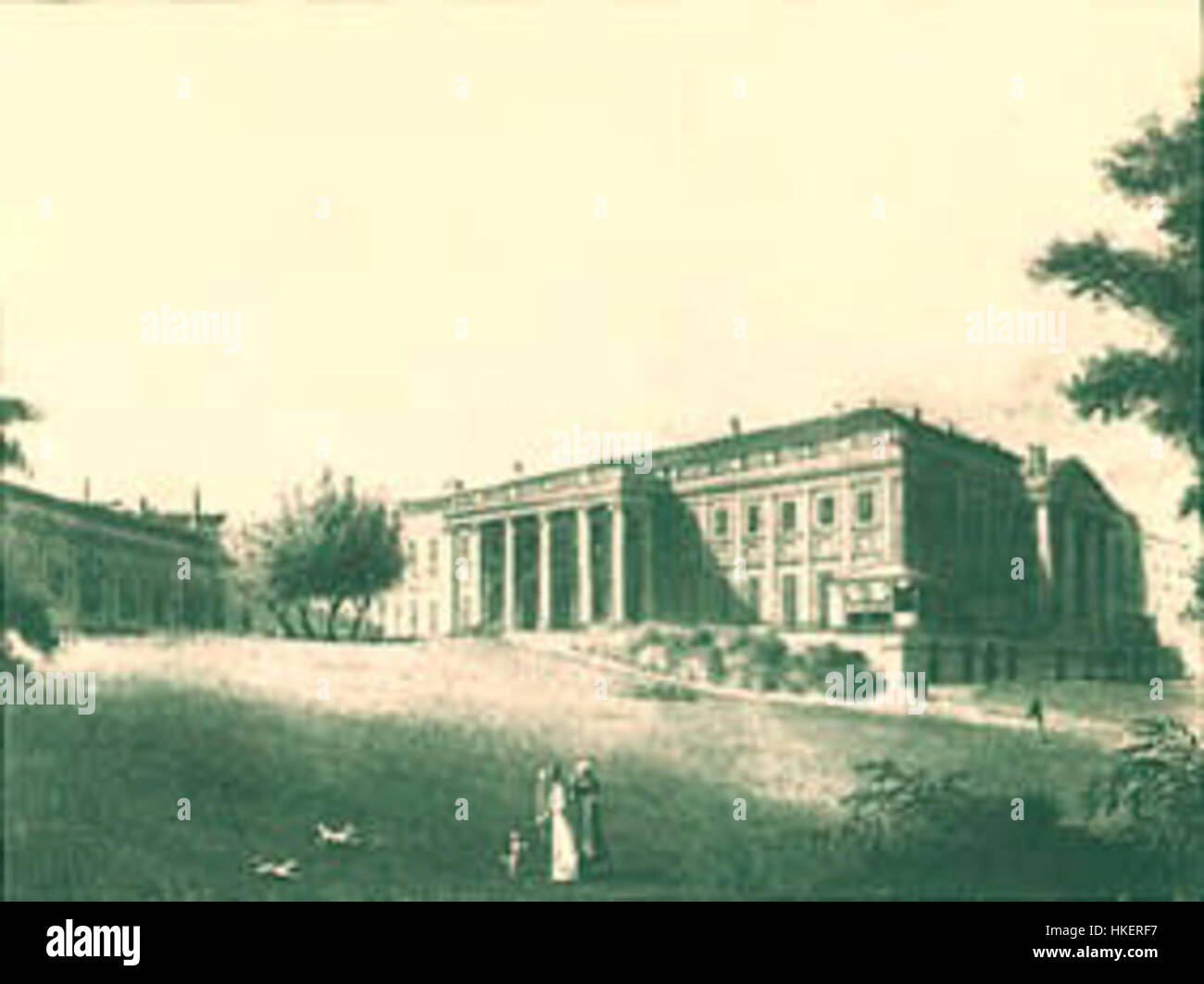 A painting of the Palais Rasumofsky, a notable historical building ...